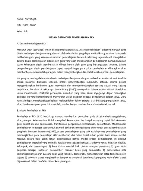 Drsain Dan Model Pemb Pkn Pdf