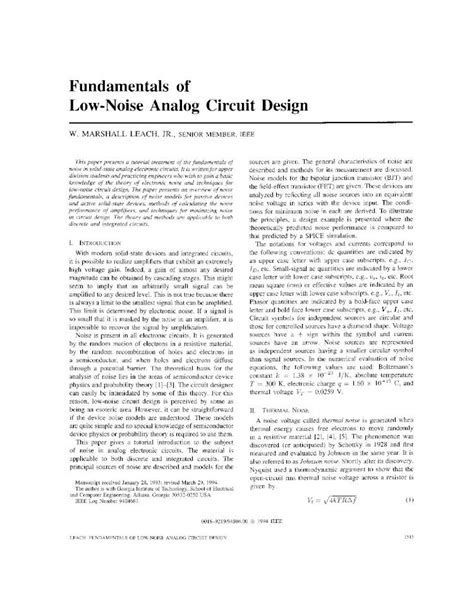 pdf fundamentals of low noise analog circuit design ers ece
