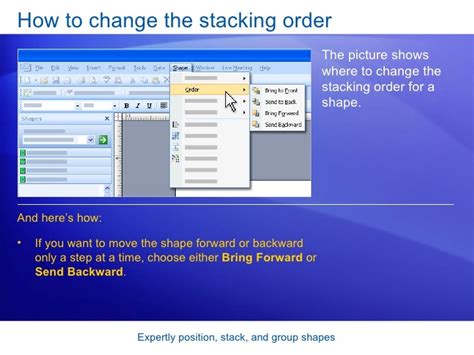Visio 2007ù Expertly Position Stack And Group Shapes