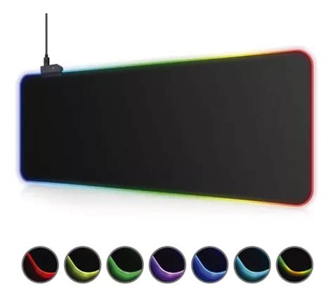 Mousepad Gamer Cores Led Rgb Grande Iluminado Usb 80x30cm Mercadolivre