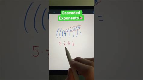 Cascaded Exponents Algebra Math Problem Math Simplification Trick Shorts Maths Math Learn