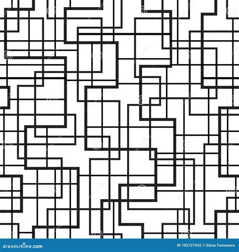 Seamless Geometric Pattern Irregular Abstract Grid Stock Vector