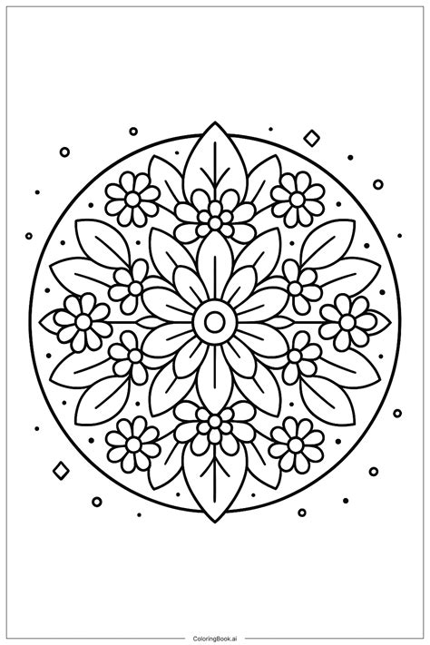 연꽃 만다라 색칠 페이지