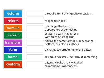 Form Root Word Teaching Resources
