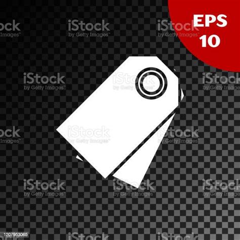 투명 한 어두운 배경에 격리 된 화이트 빈 레이블 템플릿 가격 태그 아이콘입니다 빈 쇼핑 할인 스티커 템플릿 할인 배너입니다 벡터 일러스트레이션 0명에 대한 스톡 벡터 아트