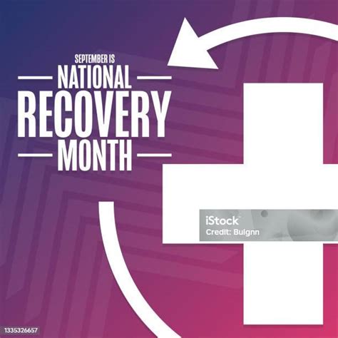 9월은 국가 회복의 달입니다 휴일 개념 배경 배너 카드 텍스트 비문이있는 포스터용 템플릿 벡터 Eps10 그림입니다 회복에 대한 스톡 벡터 아트 및 기타 이미지 Istock