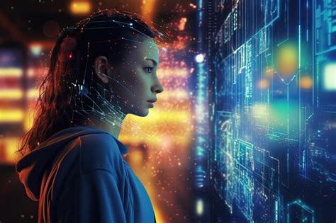 Machine Learning Algorithms Illustration Uhd Futuristic Data Collecting Premium Ai Generated Image