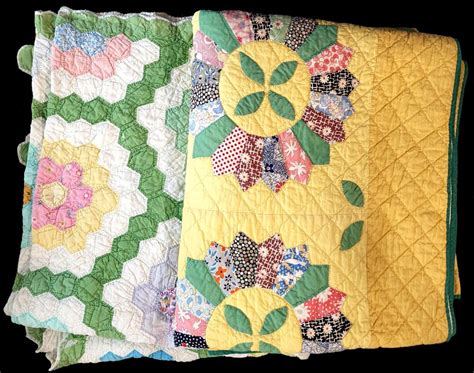 Lot 2 Vintage Patchwork Quilts