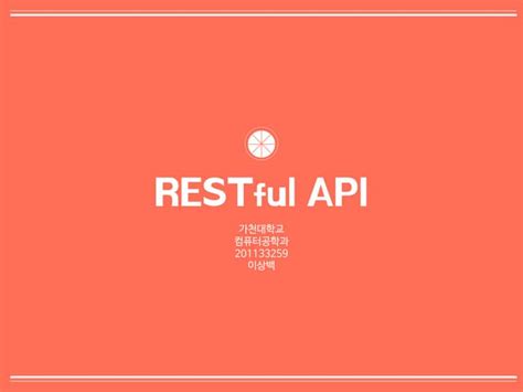 Restful Api Ppt