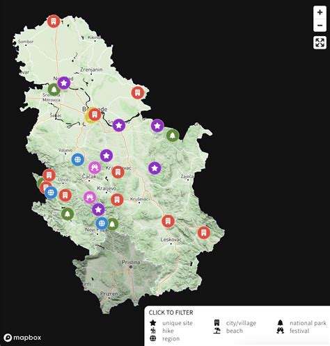 Serbia Tourist Map