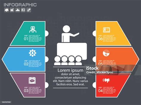인포 그래픽을위한 벡터 퍼즐 조각 템플릿 6 가지 옵션이있는 비즈니스 개념 Eps 10 다이어그램 배너 숫자 옵션 워크플로 레이