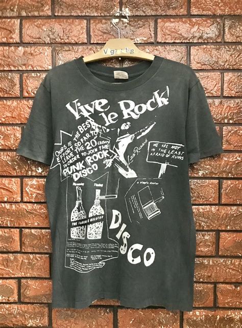Vintage 90s Vive Le Rock Punk Rock Art T Shirt Seditionaries Sid Vicious Vintage Punk T