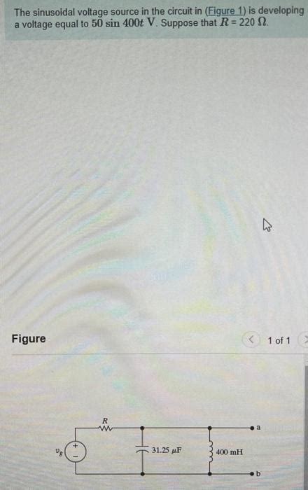 Solved The Sinusoidal Voltage Source In The Circuit In Chegg Com