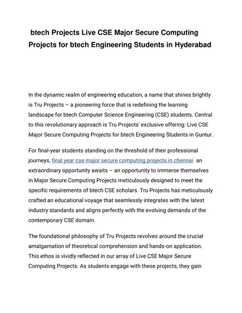 PPT Veeresh Btech Projects In Live CSE Major Secure Computing