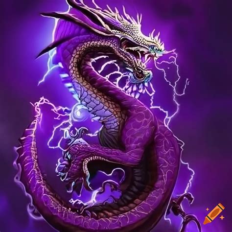Purple Chinese Dragon Wallpaper
