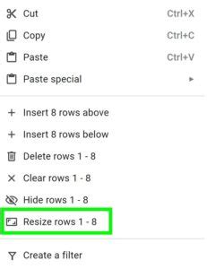 Make Cells The Same Size Square In Google Sheets
