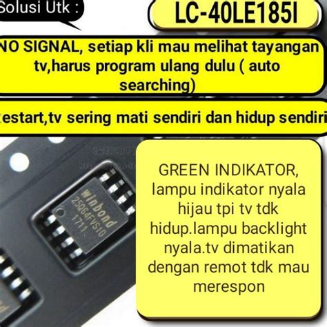 Jual Restok Lagi Ic Eprom Memory Tv LED Sharp LC Le I LC LE Shopee Indonesia