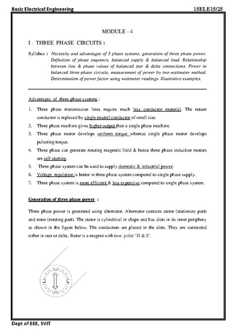 BEE Module Lecture Notes BASIC ELECTRICAL ENGINEERING MODULE I DC CIRCUITS