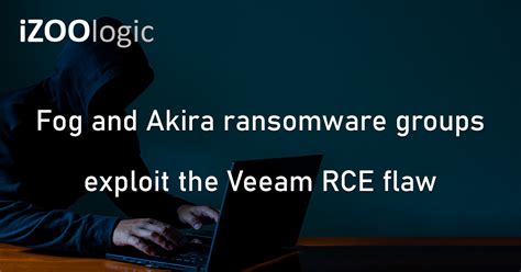 Fog And Akira Ransomware Groups Exploit The Veeam Rce Flaw