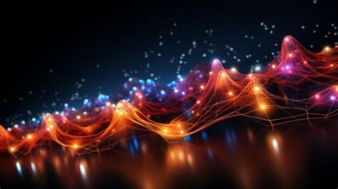 Premium Photo Wave Of Dots And Weave Lines Network Connection Structure Abstract Background