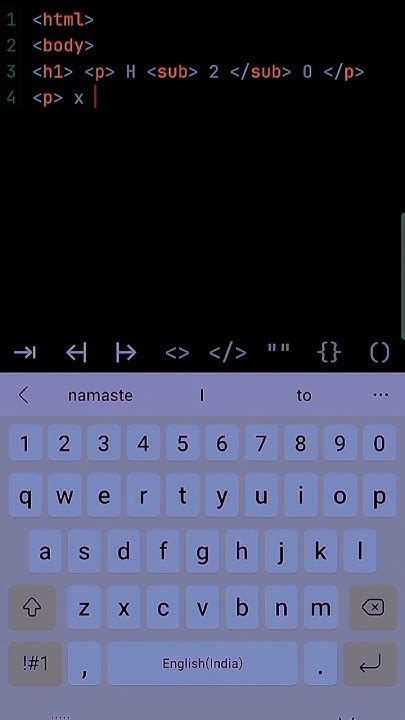 Supscript And Subscript Element Html5 Htmleditor Htmlbuilder Coding