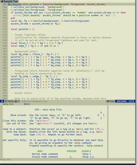 echasnovski mini base16 neovim plugin developers using mini base16