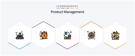 Product Management 25 Filledline Icon Pack Including User Selection