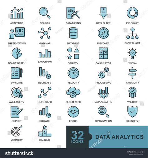 Data Analysis Statistics Analytics Minimal Thin Stock Vector Royalty Free 1965213346