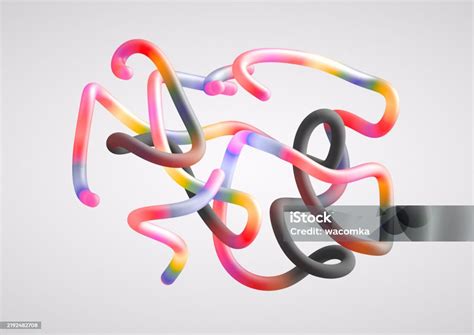 얽힌 다채로운 선의 추상적 인 배경 현대적인 여러 가지 빛깔의 벽지 곡선에 대한 스톡 사진 및 기타 이미지 곡선 기하 도형 낙서 드로잉 Istock