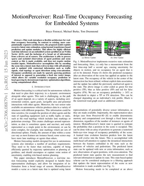 Motion Perceiver Real Time Occupancy Forecasting For Embedded Systems