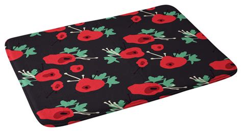 morgan kendall poppy field memory foam bath mat 17 x24 contemporary