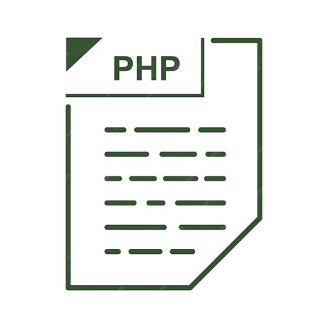 Premium Vector Php File Icon In Cartoon Style On A White Background