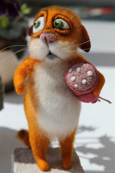 Войлочная игрушка Кот Васька и его Докторская в интернет магазине на Ярмарке Мастеров