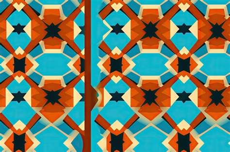 Colorful Arabesque Seamless Pattern Texture Background Premium Ai