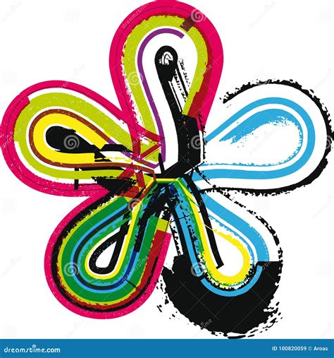 Colorful Grunge Symbol Stock Vector Illustration Of Rough 100820059