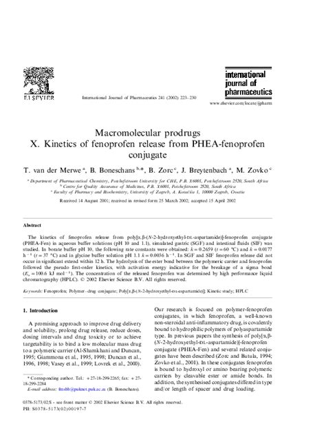 Pdf Macromolecular Prodrugs