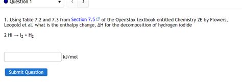 Solved Question 1 1 Using Table 72 And 73 From Section