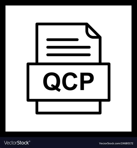 Qcp File Document Icon Royalty Free Vector Image