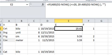 Excel Get All Rows Of Data Which Have Dates Within 20 Working Days Of Todays Date And Within 5