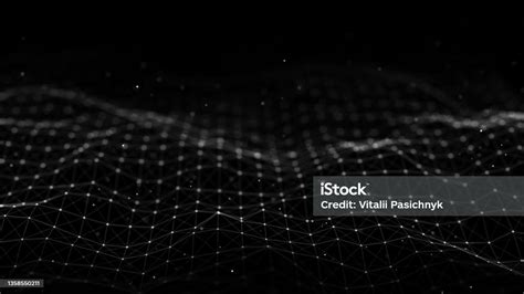 파티클의 물결 디지털 웨이브 배경 개념 추상기술 배경 빅 데이터 시각화 3차원 형태에 대한 스톡 사진 및 기타 이미지 3차원 형태 Dj 개념 Istock