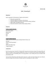 Lab Measuring PH Handout Internship Doc BIO LAB LAB Measuring PH Objectives Upon