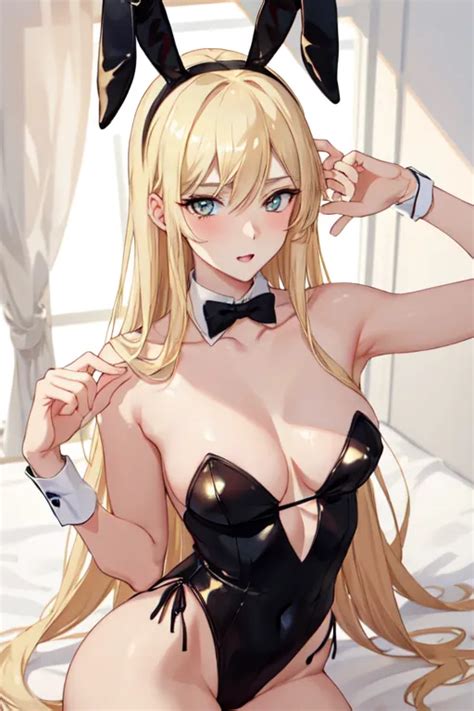 Rule 34 Ai Generated Bedroom Blonde Hair Breasts Grey Eyes Playboy