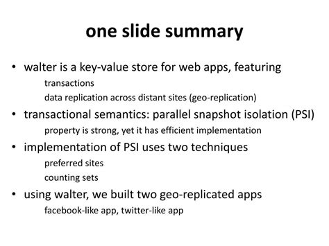 Ppt Transactional Storage For Geo Replicated Systems Powerpoint Presentation Id3031059