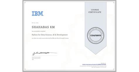 Shahabas K M On Linkedin Completion Certificate For Python For Data