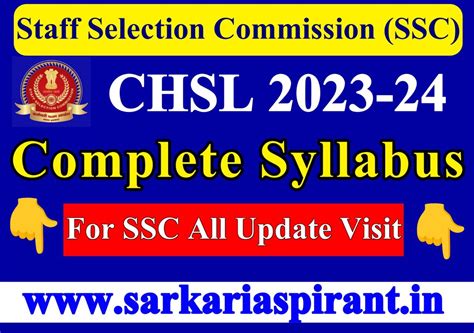 SSC CHSL Syllabus And Exam Pattern