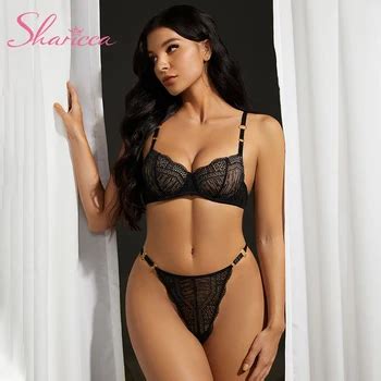 Sharicca Plus Size Two Piece Black Sex Women Lingerie Sets Woman Sex Lingerie Buy Lingeries