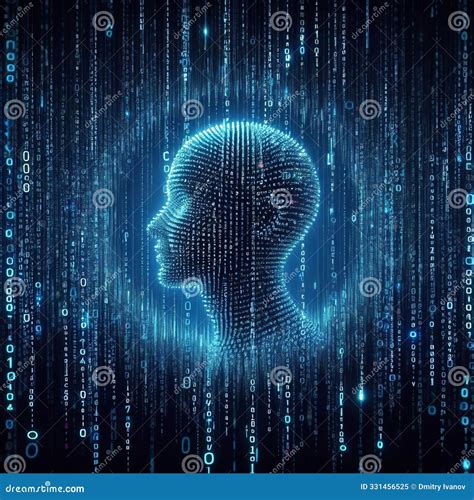 6 matrix code and ascii a digital rain of matrix code characters f stock