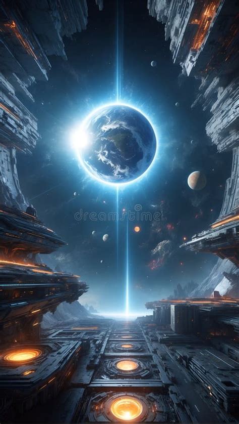 Navigating Quantum Horizons Dataeclipse Odyssey Ai Generate Stock