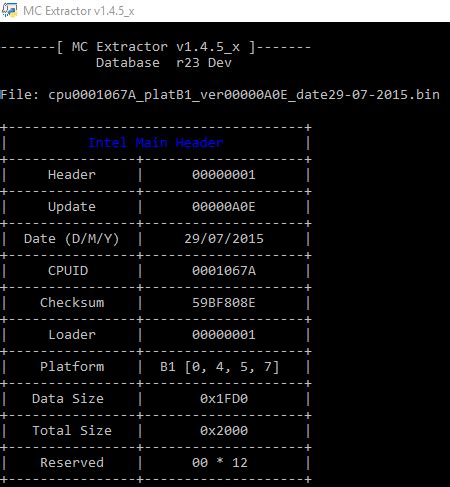 MC Extractor Intel AMD VIA Freescale Microcode Extraction Tool By Plutomaniac CPU