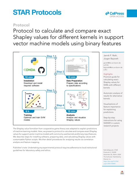 Pdf Protocol To Calculate And Compare Exact Shapley Values For Different Kernels In Support